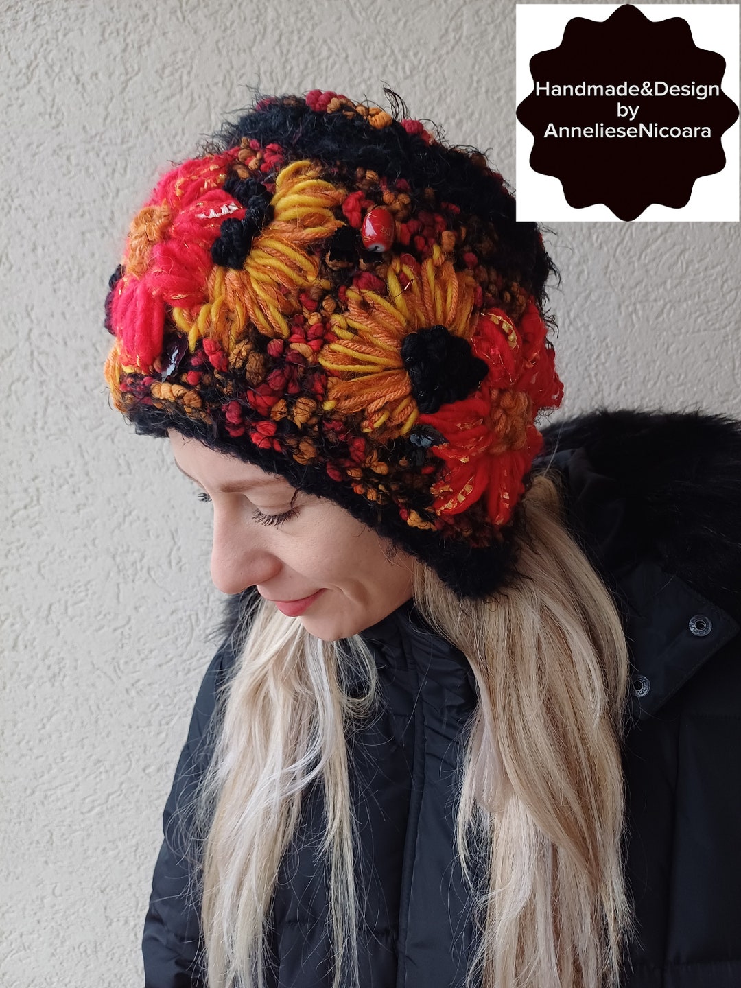 Bohemian HAT /winter Hat /embroidered Wool Hat /gift for Her /christmas ...