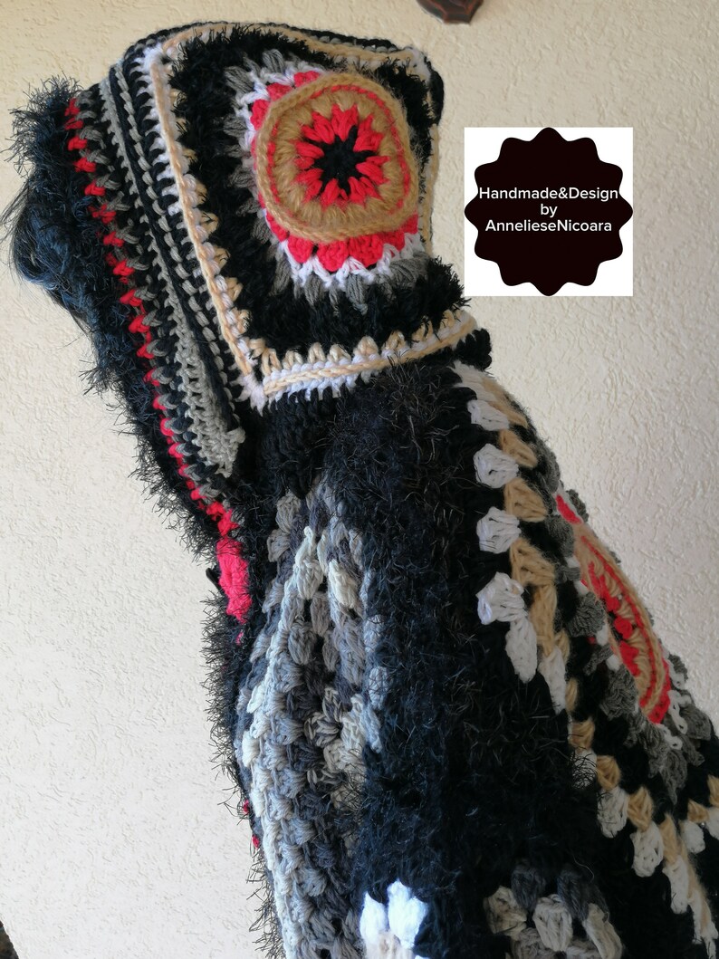 Granny Square Coat Patchwork Jacket Boho Crochet Coat | Etsy
