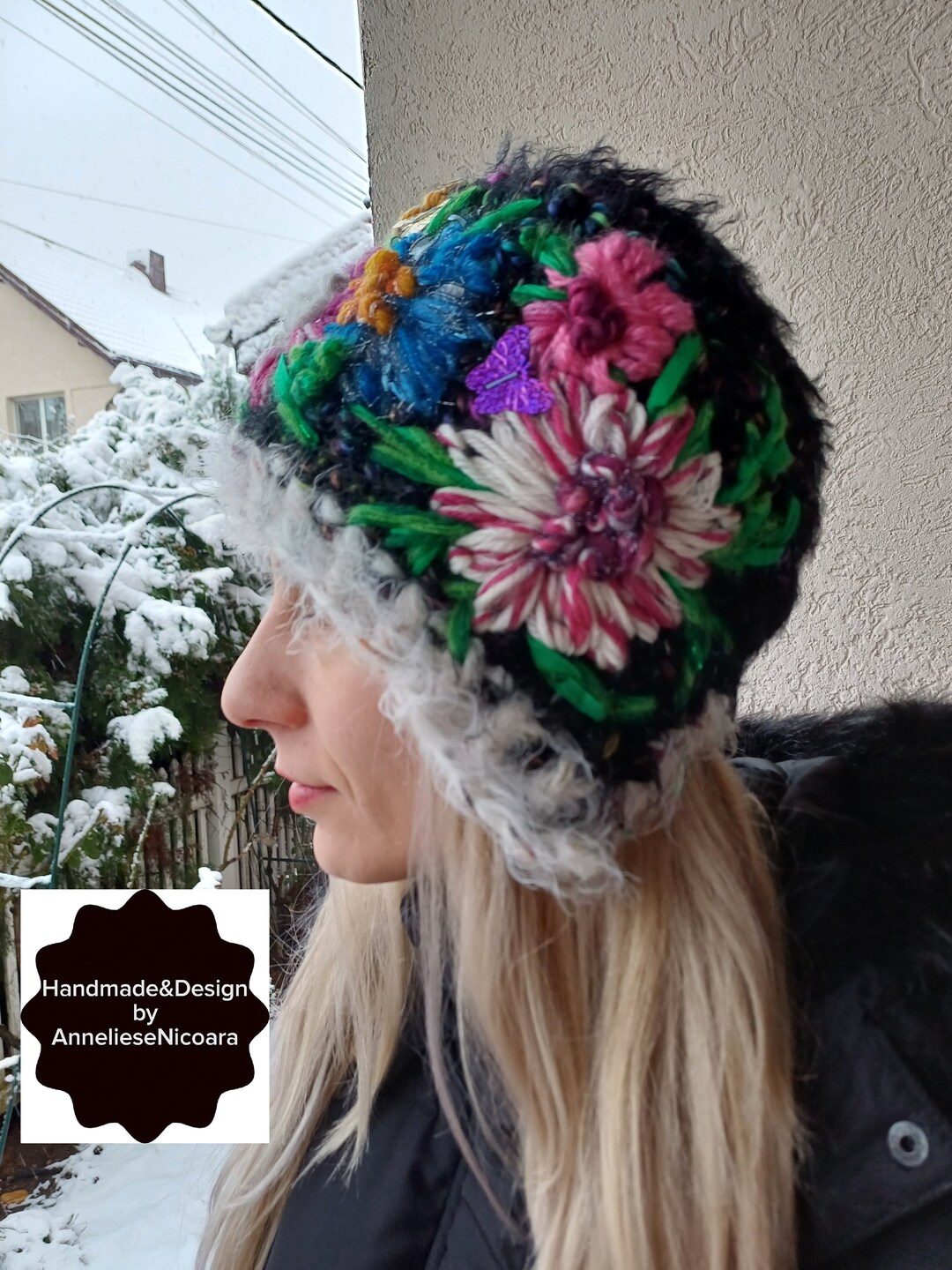 Bohemian HAT /winter Hat /embroidered Wool Hat /gift for Her /christmas ...
