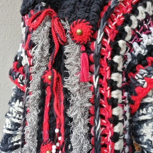 Extra Chunky Giant Long Jacket With Hood/ Thick Wool Merino Wool, Giant ...