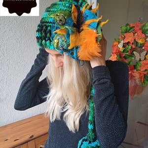 PDF Pattern :crochet Long Tail Hat/pixie Hat /winter Hat /adult Size ...