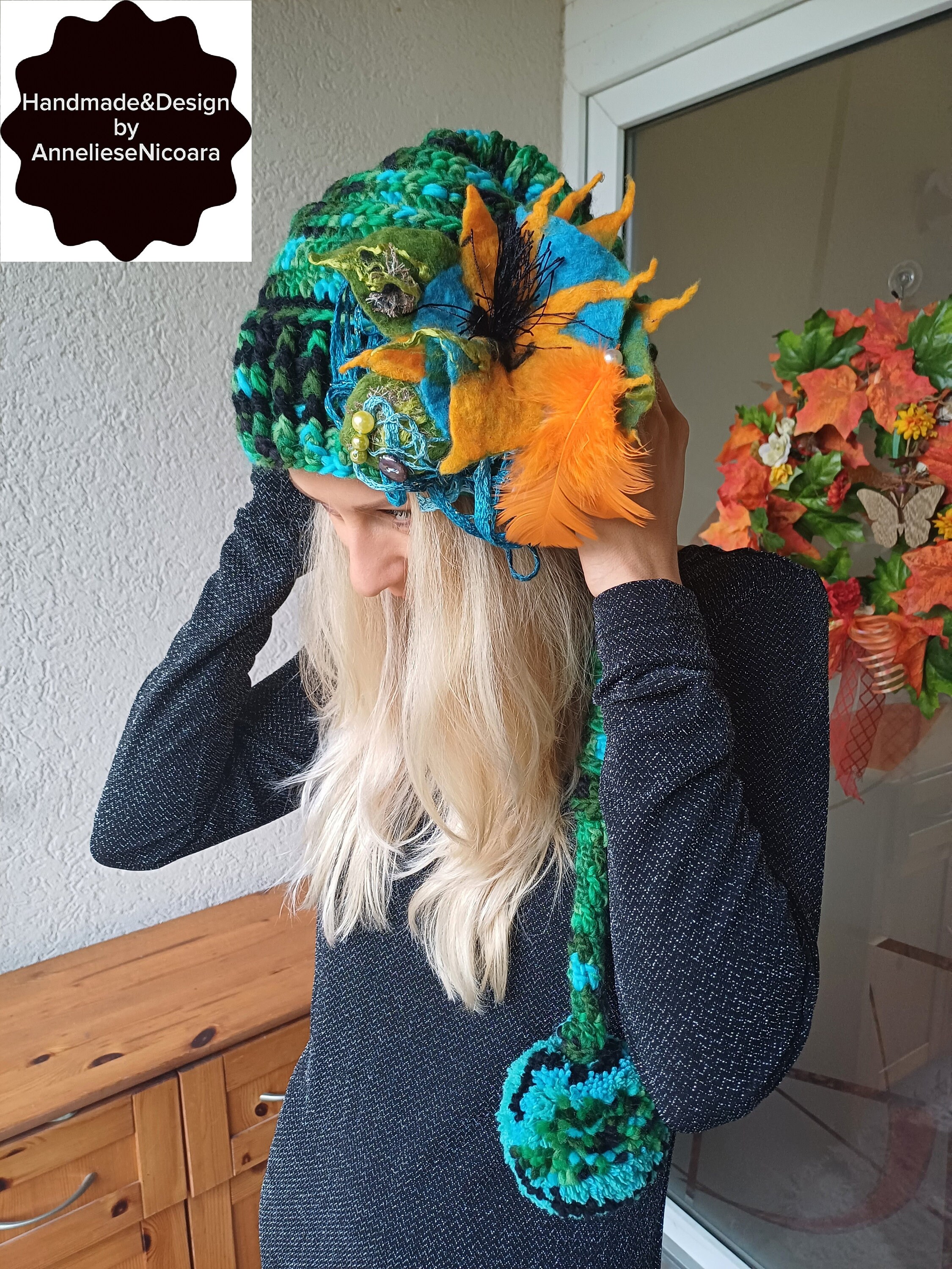 PDF Pattern :crochet Long Tail Hat/pixie Hat /winter Hat /adult Size ...