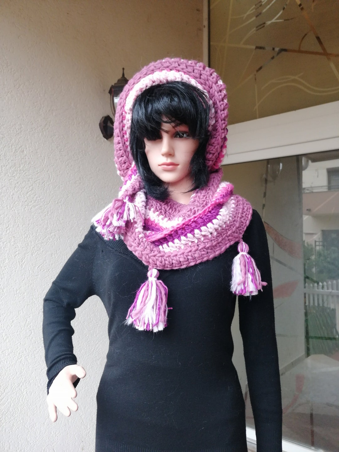 Crochet "enid Pink Snood "( I Made the Snoods for the Netflix Series ...