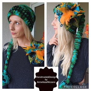 PDF Pattern :crochet Long Tail Hat/pixie Hat /winter Hat /adult Size ...