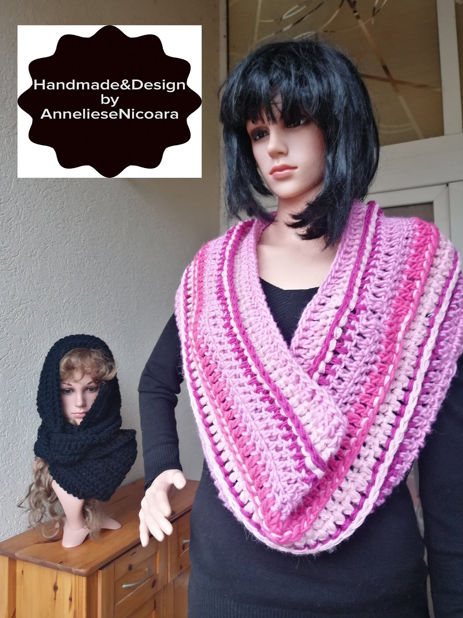 Wednesday Original Wool Snood I Made This Set for the - Etsy