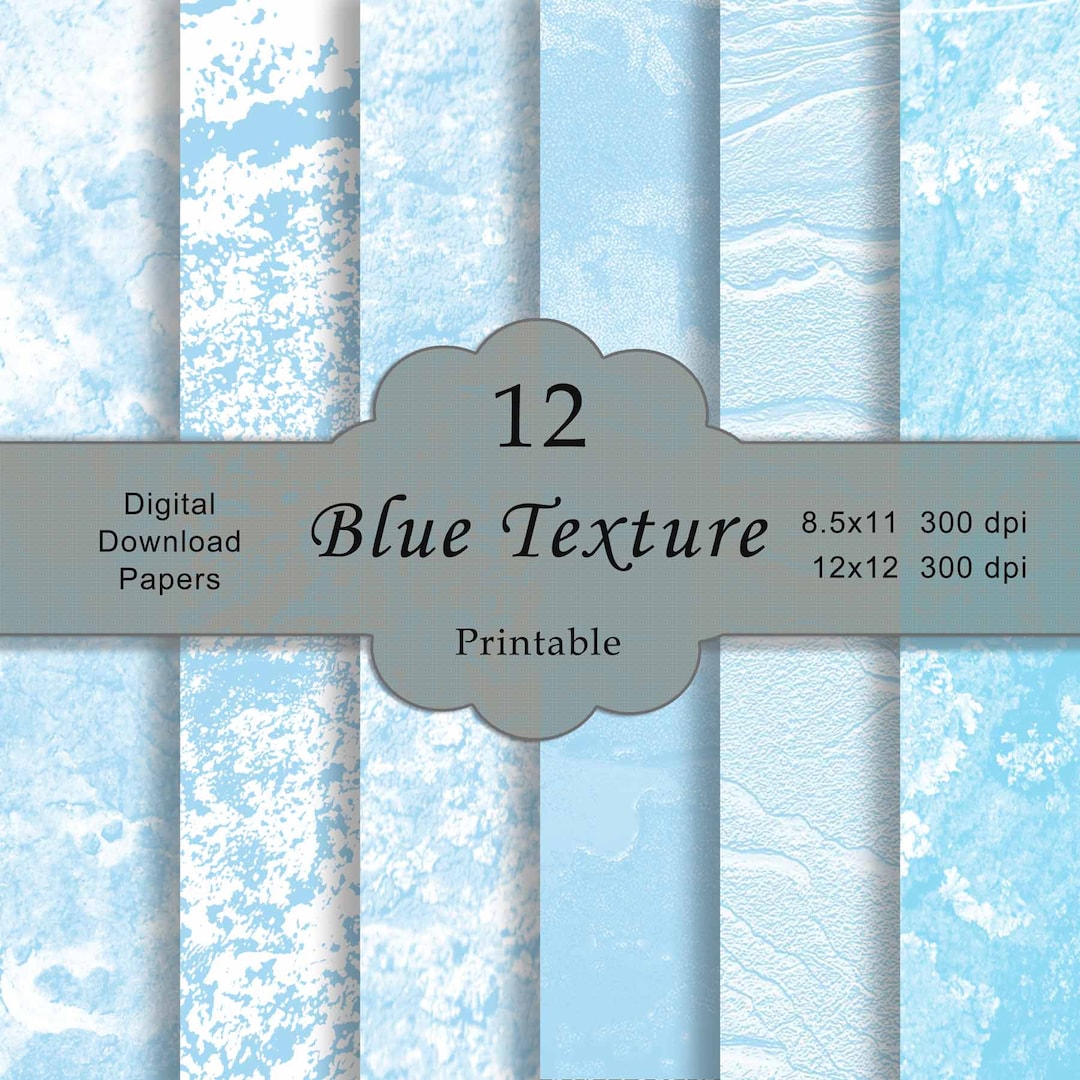 Blue Textures Digital Paper 38, Scrapbooking, Craft Projects, Instant ...