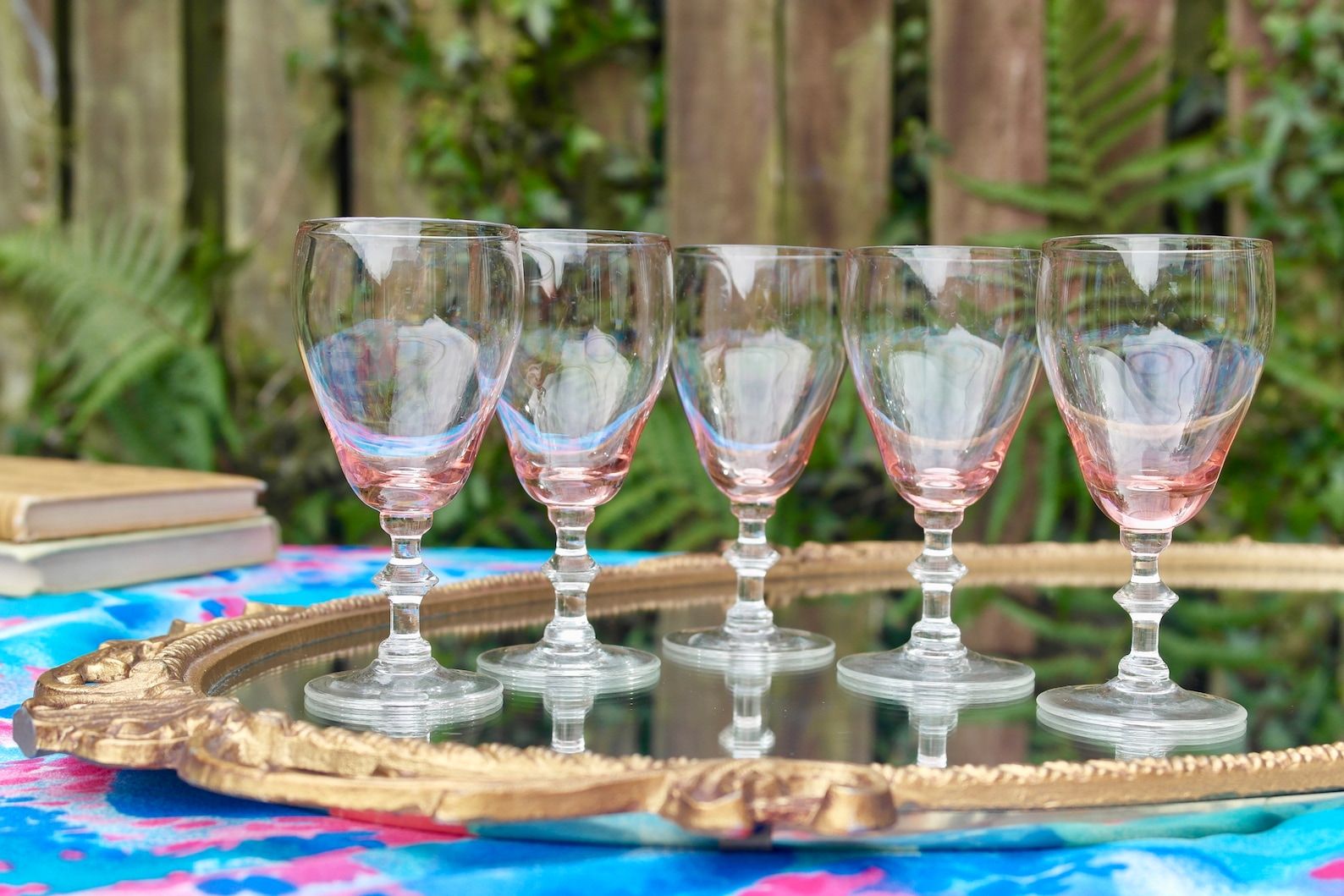 Pink Drinking Glasses 1950s Glassware Liqueur Glass Set - Etsy