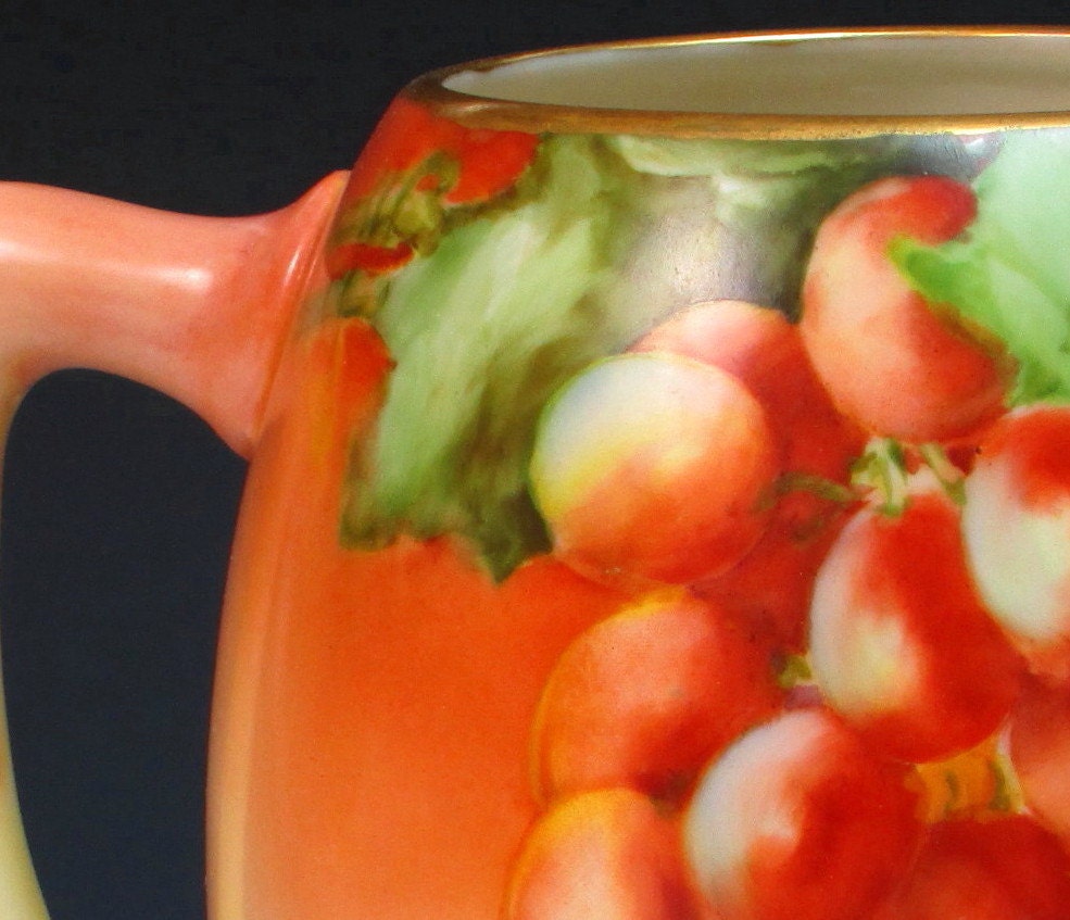 Antique Hand Painted Porcelain Belleek Mug, CAC Belleek 1894-1906 ...