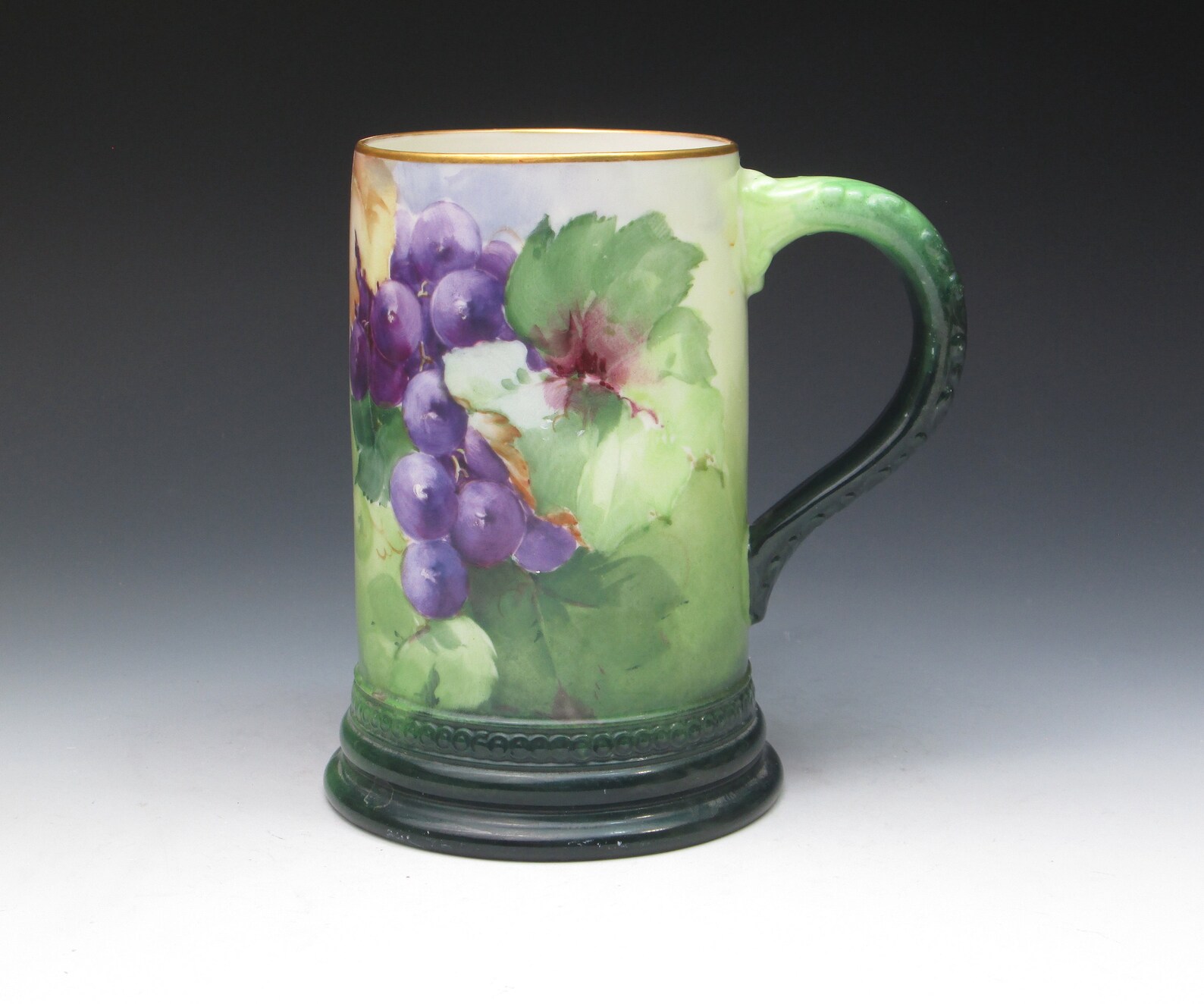 Small Antique Hand Painted Porcelain Belleek Mug, CAC Belleek 1894-1906 ...