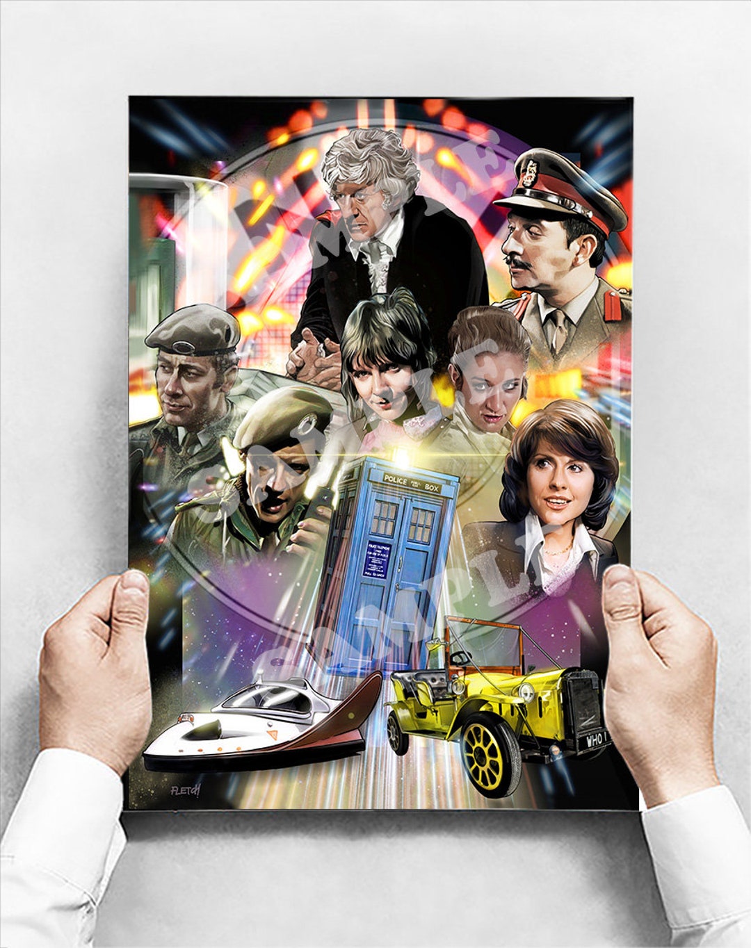 3rd Doctor and Companions Poster A3 - Etsy