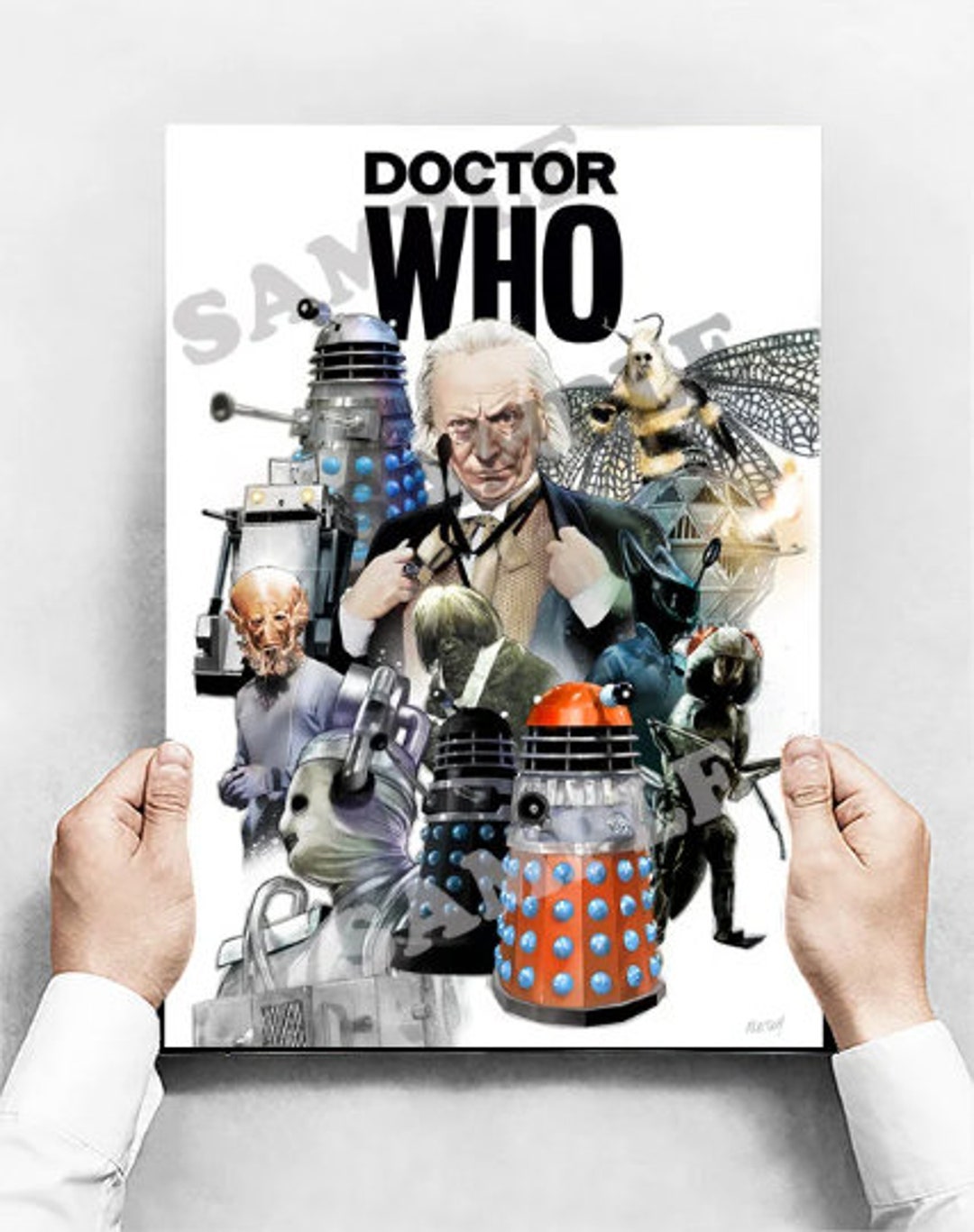 Doctor Who 1st Doctor and Monsters A3 Poster - Etsy UK