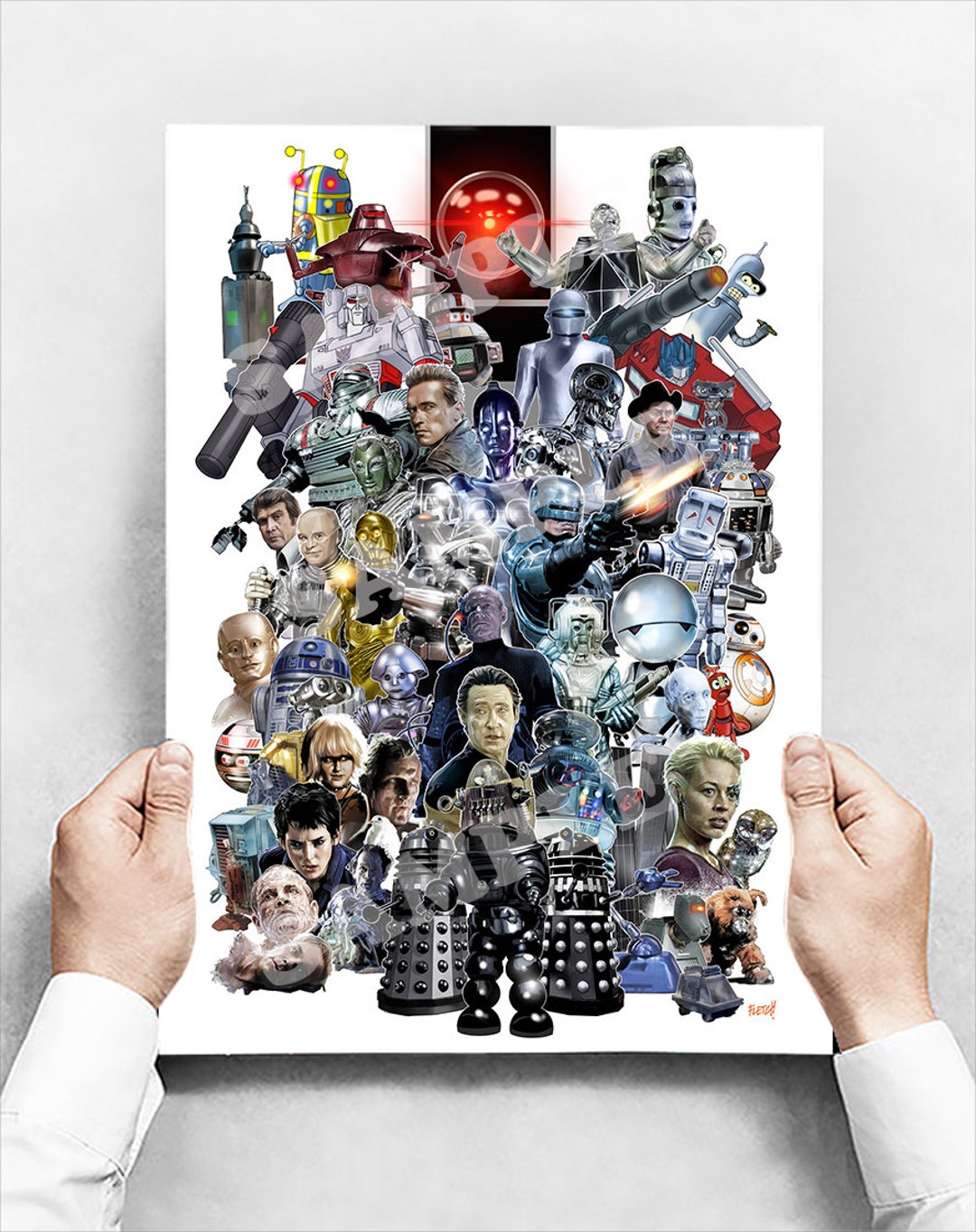 Robots Androids and Cyborgs (white) A3 Poster - Etsy