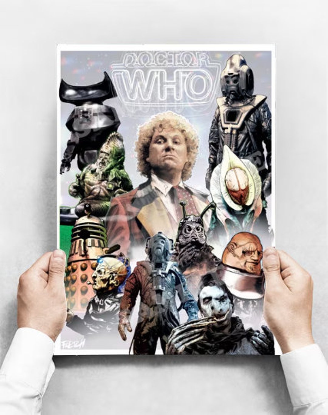 Doctor Who 6th Doctor and Monsters Poster - Etsy
