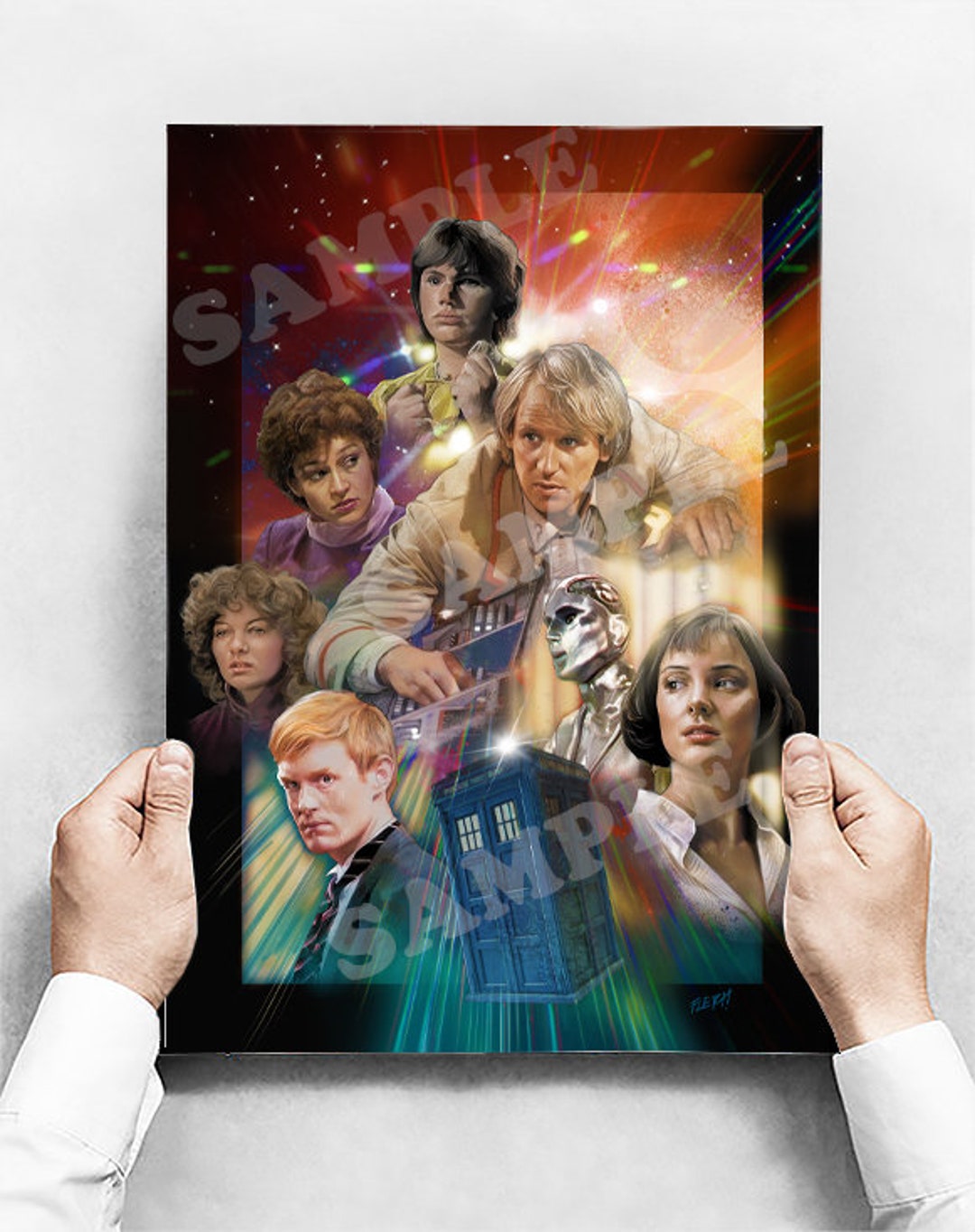 5th Doctor and Companions Poster A3 - Etsy