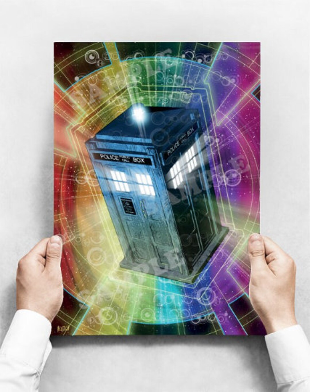 Doctor Who Rainbow Tardis Poster A3 - Etsy