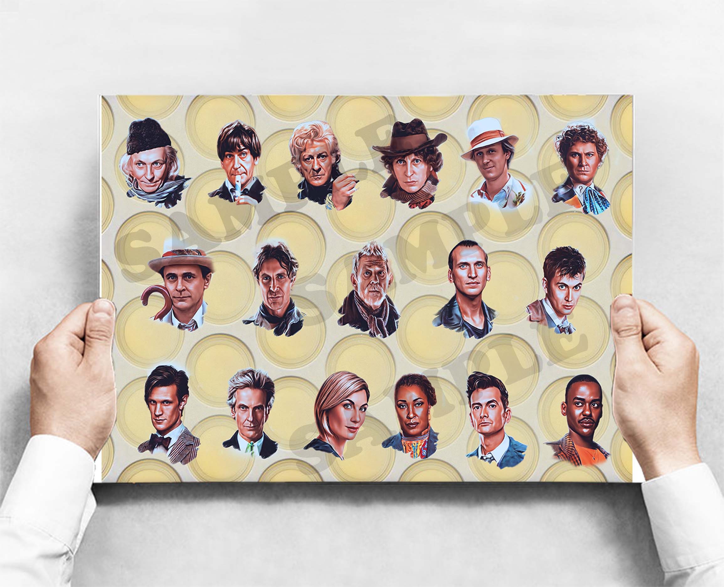 Doctor Who 17 Doctor Portraits Poster A3 - Etsy