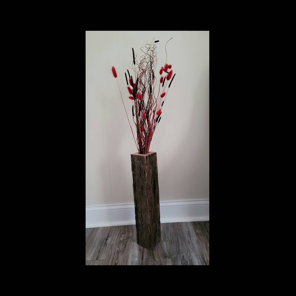 Tall Rustic Wood Vase Rustic Decor Vase. 10 to - Etsy