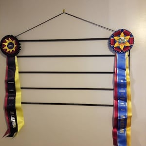 5 Row Horse Show Ribbon Display Holder 36 or 48 WIDE Holds 50 RIBBONS ...