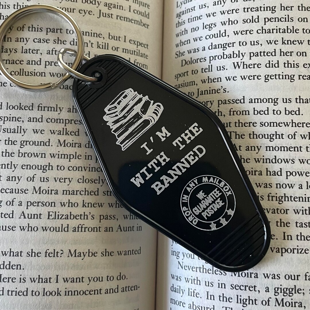I'm With the Banned (books) Fob - Etsy