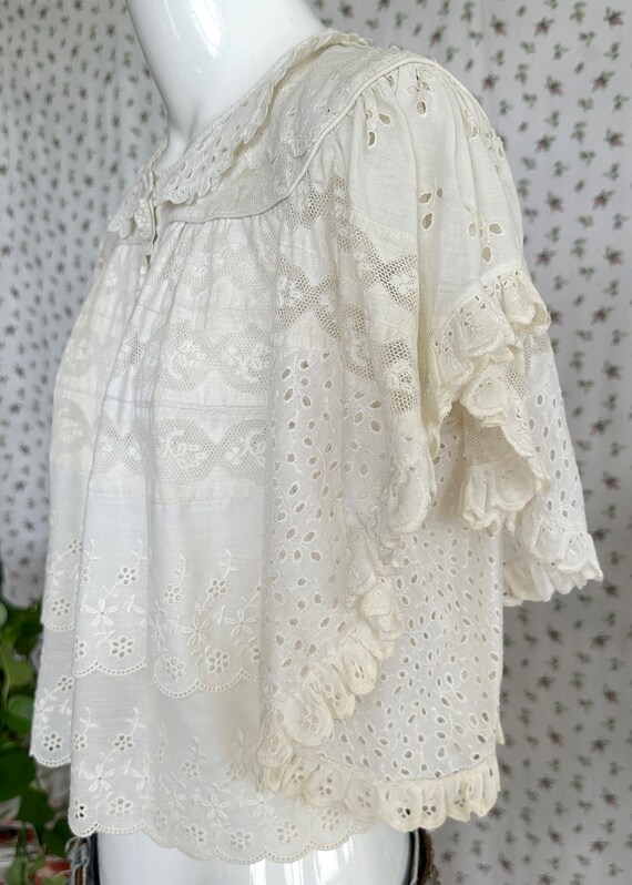 White Eyelet Lace Angel Wing Crop Top. One of a Kind … - Gem