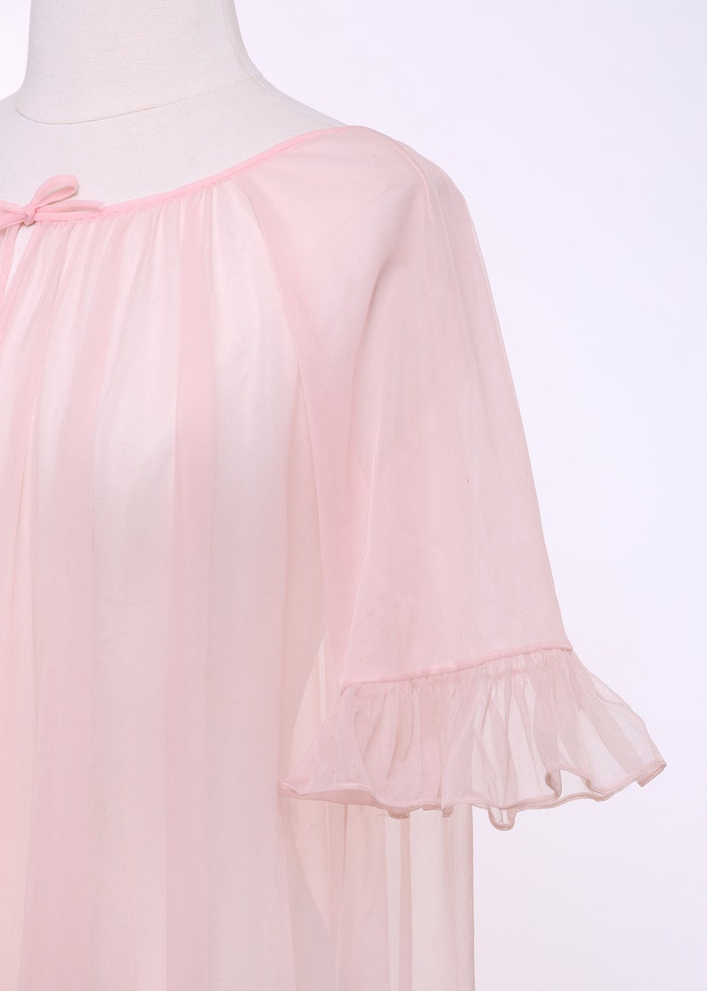 Vtg 50s Sheer Pink Negligee Jacket/robe - Etsy