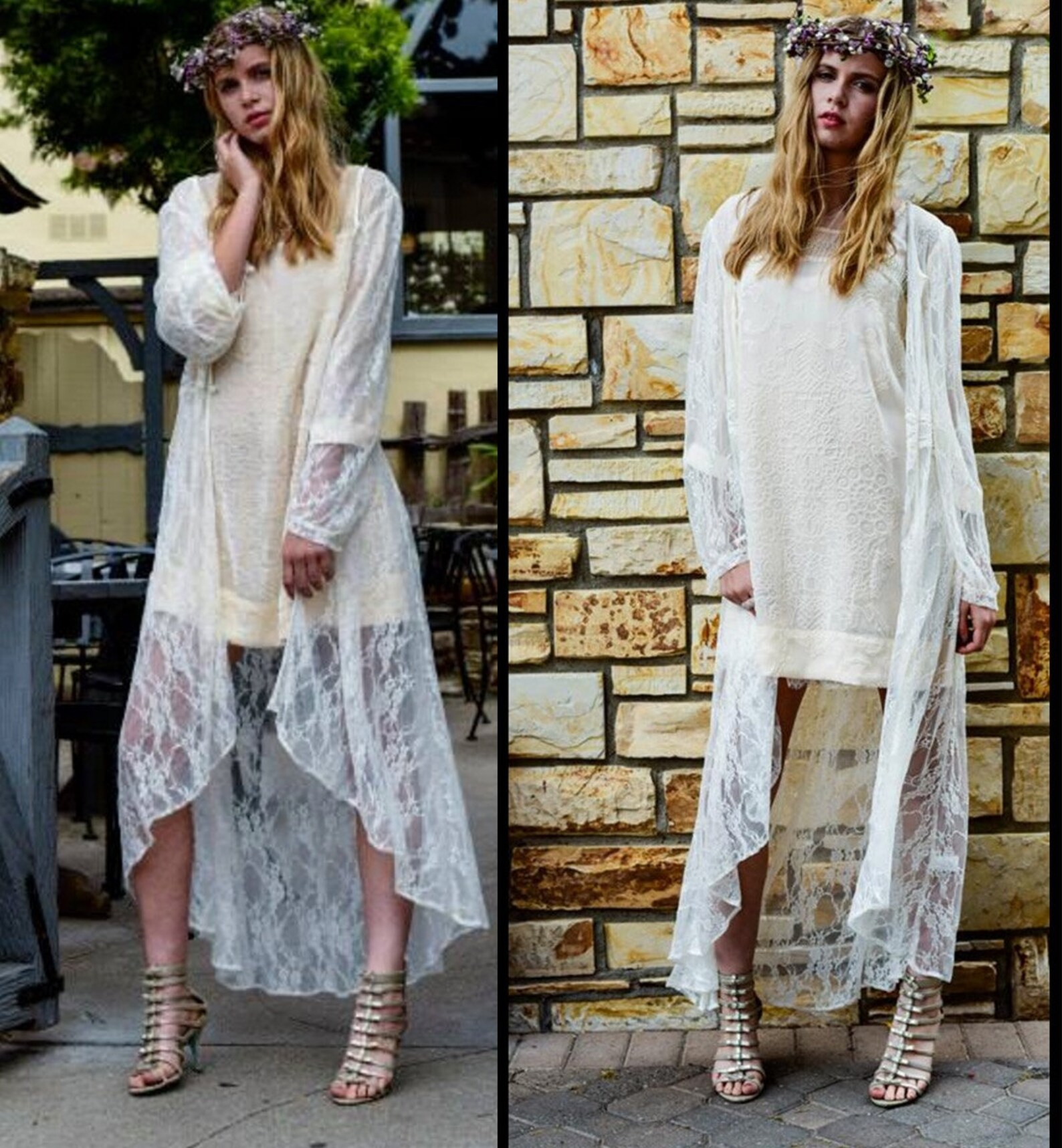 Ivory Lace Duster Jacket/boho Lace Duster/white Lace Jacket | Etsy