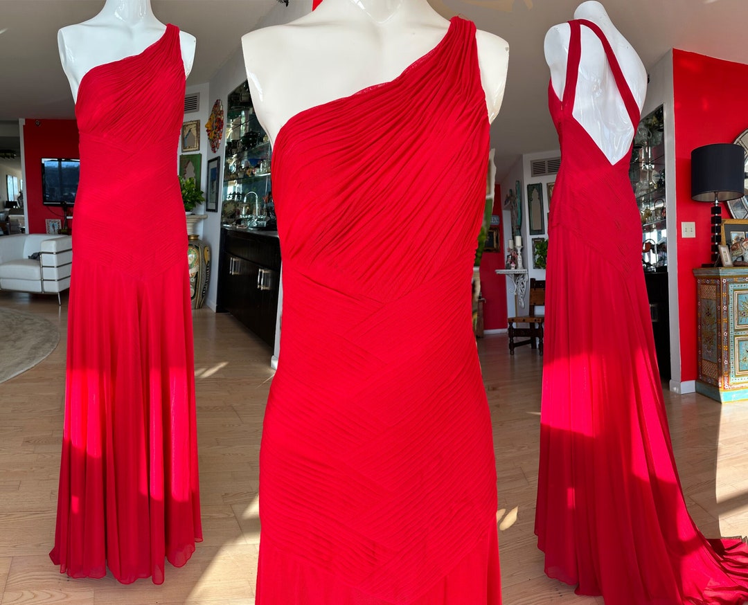 Vintage Red Sue Wong Low Back Gown Dress - Etsy