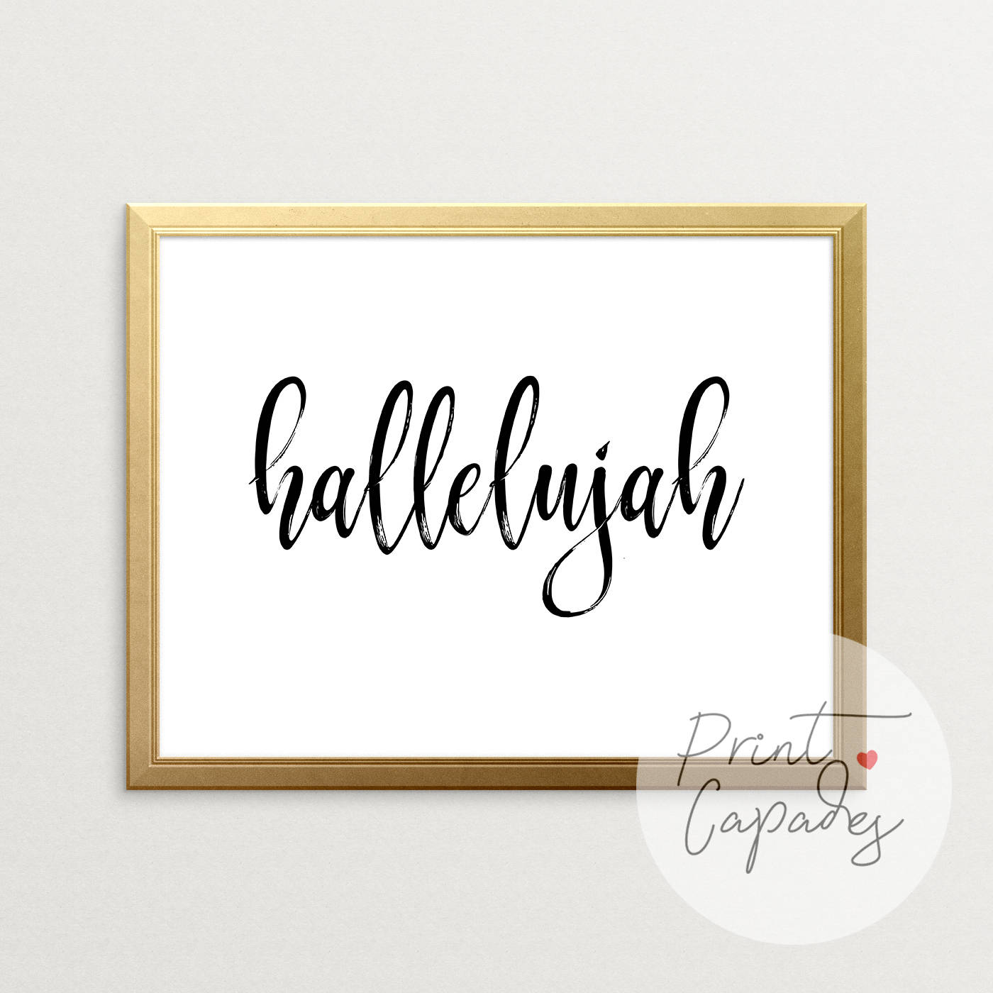 Hallelujah, Scripture Wall Art, Bible Verse Wall Art, Christian Wall ...