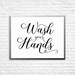 PRINTABLE ART, Wash Your Hands, Bathroom Wall Art, Bathroom Art ...