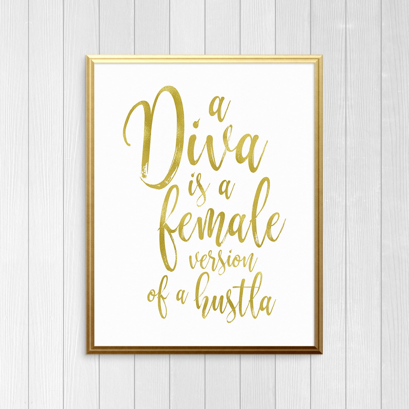 PRINTABLE ART Beyonce I'm A Diva Gold Print Gold - Etsy