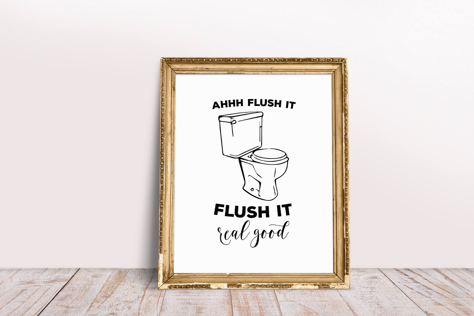 PRINTABLE ART, Flush It Real Good, Bathroom Wall Art, Bathroom Art ...