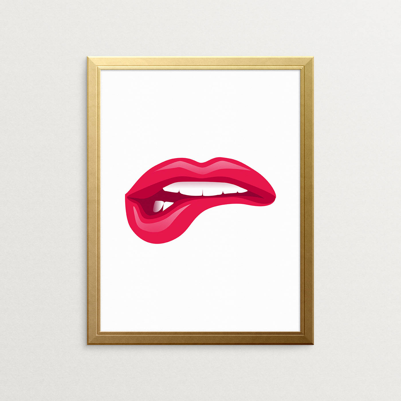 PRINTABLE ART, Biting Lip, Typography Print, Lip Biting, Wall Art ...