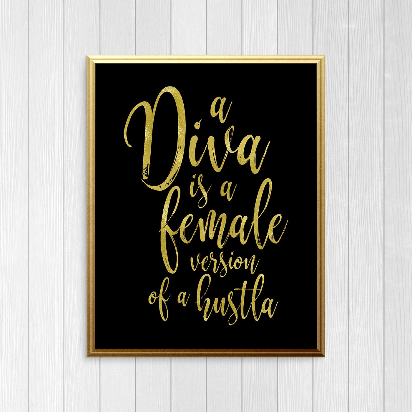 PRINTABLE ART Beyonce I'm A Diva Gold Print Gold - Etsy