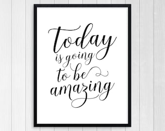 Motivational Quote make Today Ridiculously Amazing 8x10 Typography Art ...