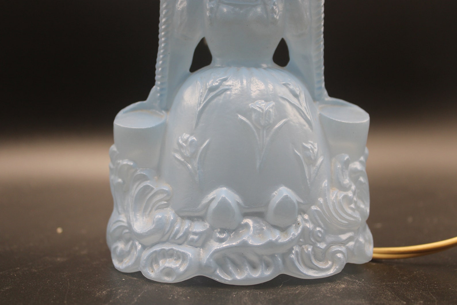 Antique Dutch Girl Blue Satin Boudoir Lamp - Etsy