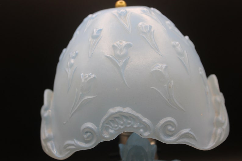 Antique Dutch Girl Blue Satin Boudoir Lamp - Etsy
