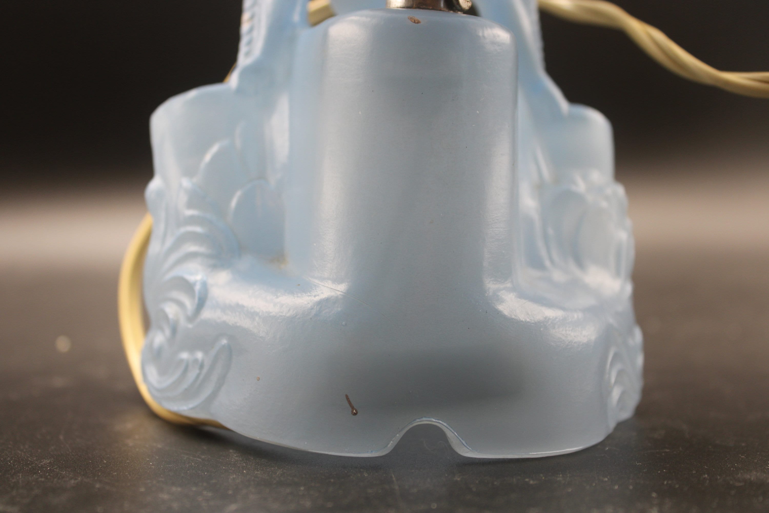 Antique Dutch Girl Blue Satin Boudoir Lamp - Etsy