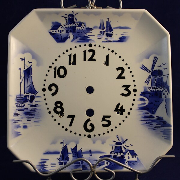 Blue Square Wall Clock - Etsy