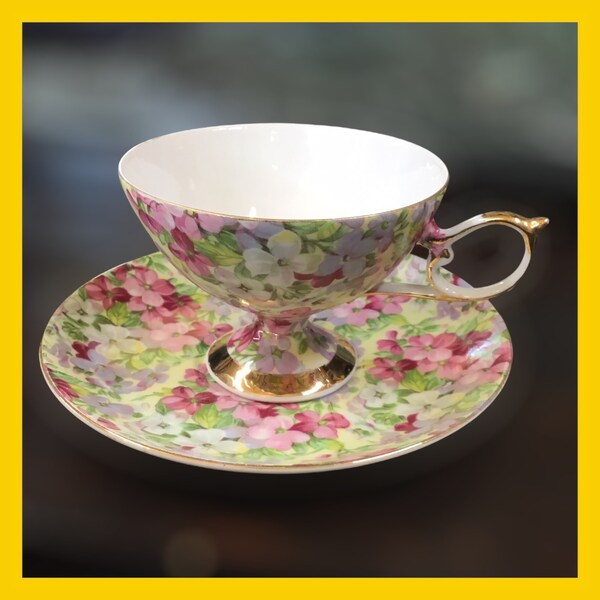 Chintz Tea Cup - Etsy