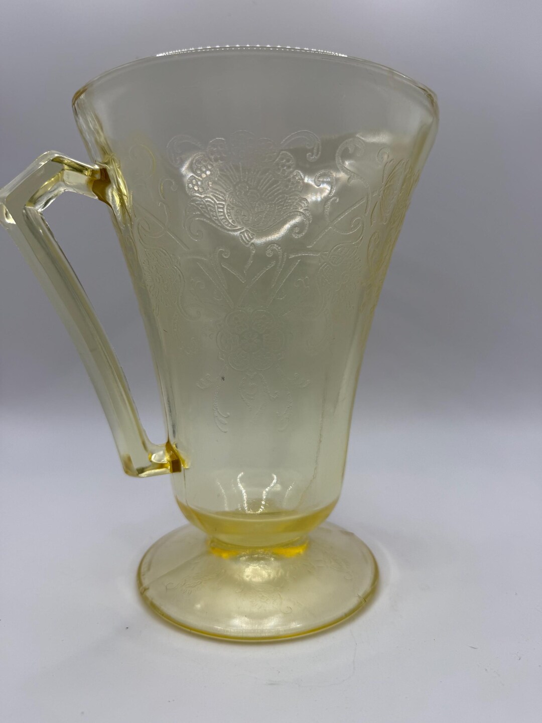 Florentine 2 Yellow Depression Glass Pitcher by Hazel Atlas 28 Oz (3 ...