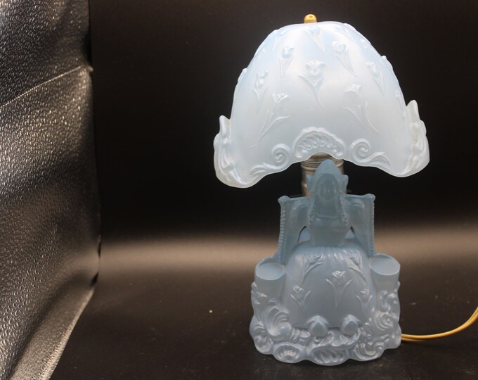 Antique Dutch Girl Blue Satin Boudoir Lamp - Etsy