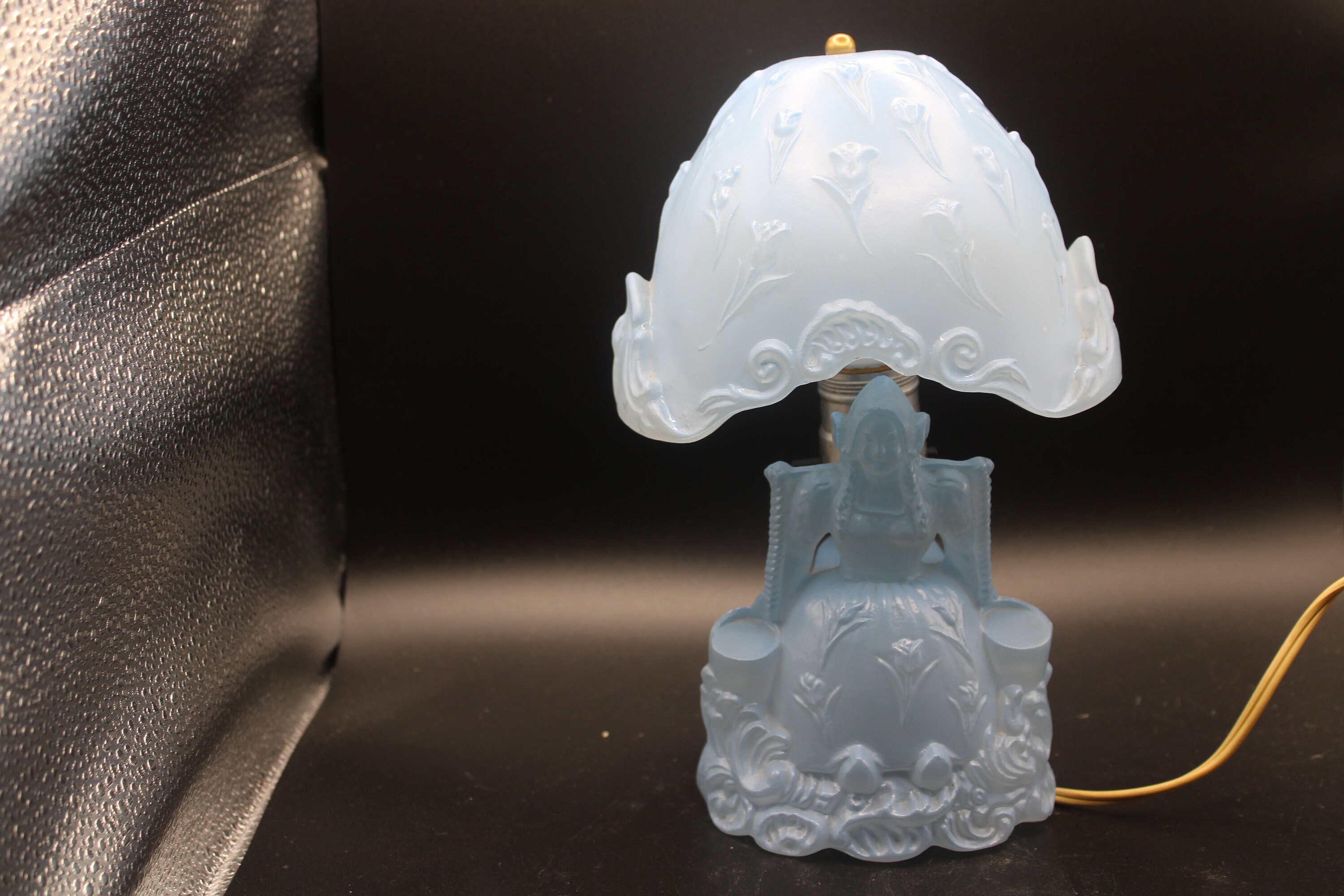 Antique Dutch Girl Blue Satin Boudoir Lamp - Etsy