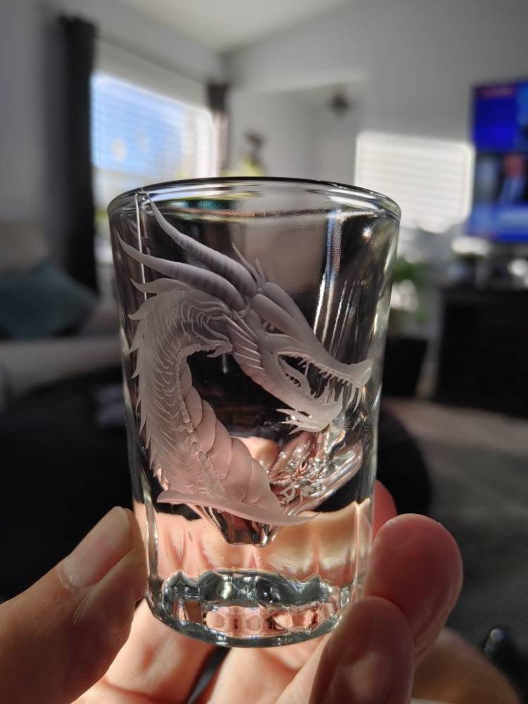 Hand Engraved 2 Ounce Dragon Shot Glass - Etsy