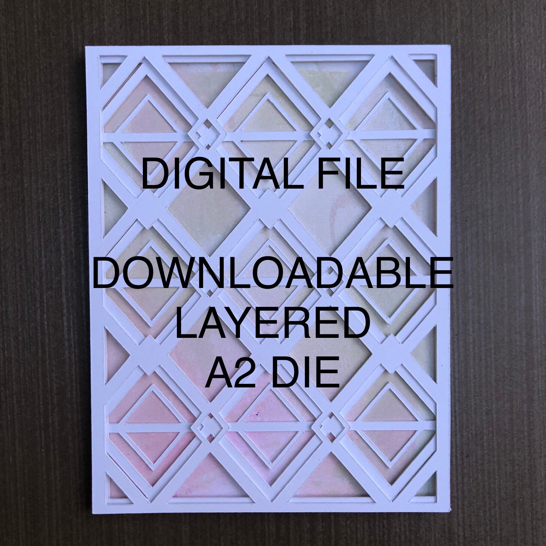 A2 Die- Layered Background Die SVG- Layering Die Cut- Cardmaking Die ...