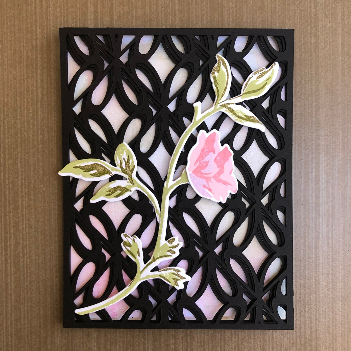 Floral A2 Die- Layered Background Die SVG- Layering Die Cut- Cardmaking ...