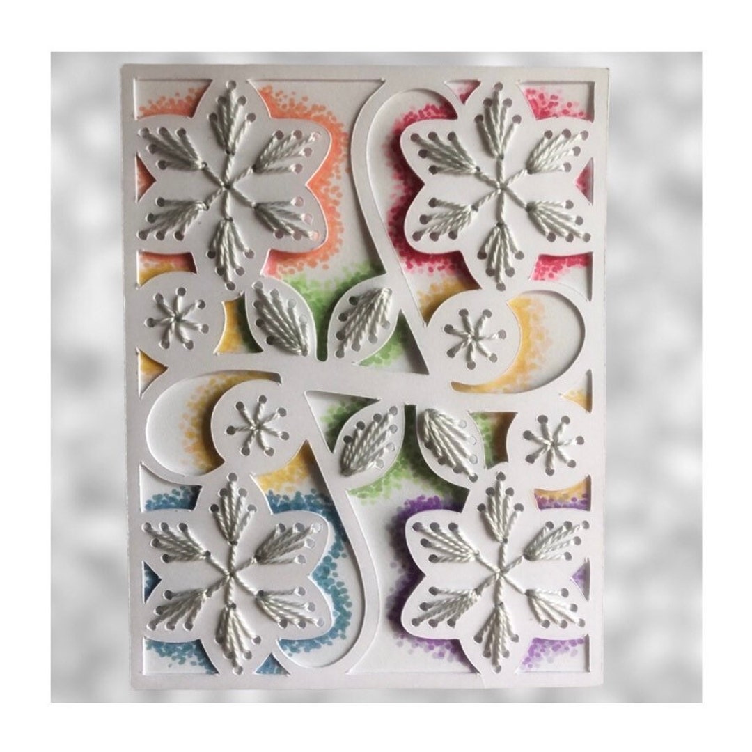 Stitched Card Die SVG- Stitched Card- Digital Die Cut- Cardmaking Die ...