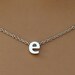 Initial Necklace Lowercase Letter Personalized Silver Plated - Etsy