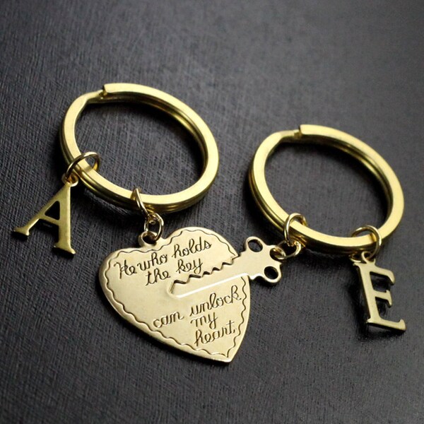 Heart Key Pendant - Etsy