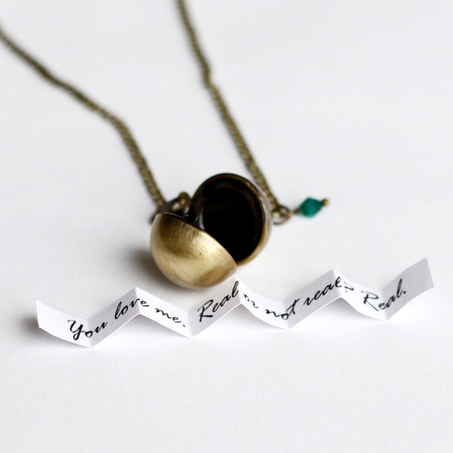 Secret Message Necklace Personalized Custom Message Antique - Etsy