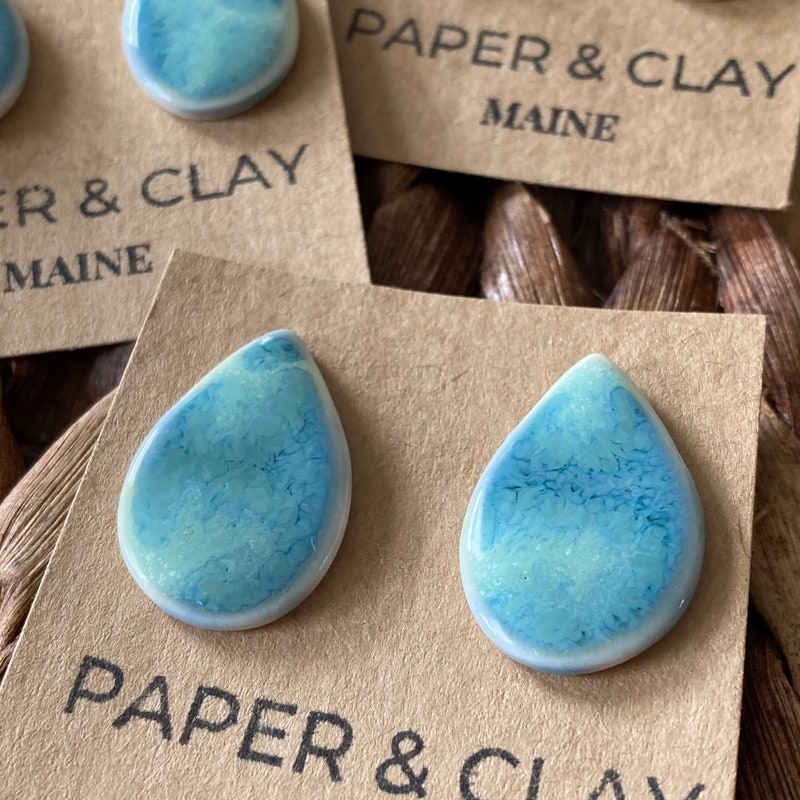 Blue Green Earrings - Etsy